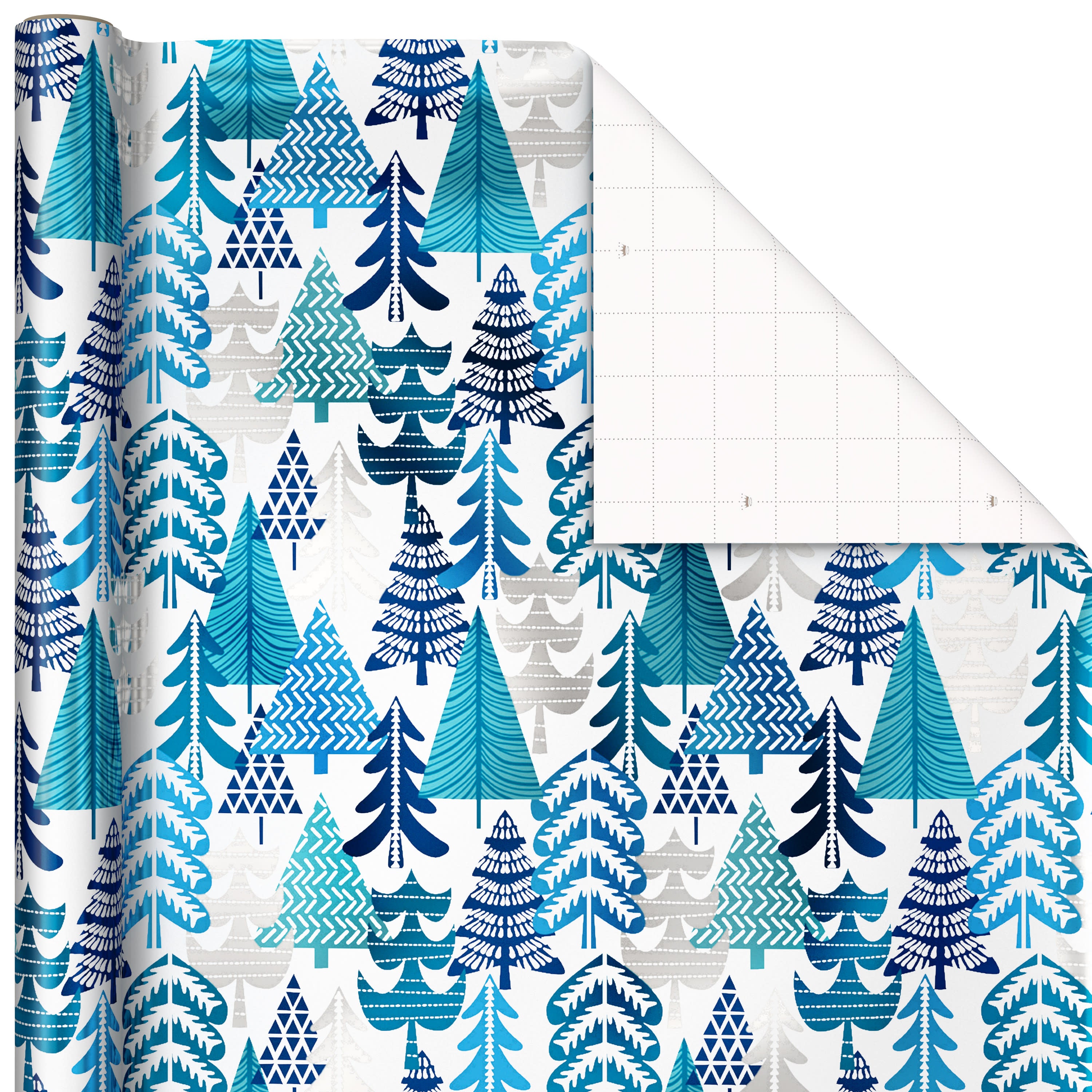 Blue foil wrapping paper store